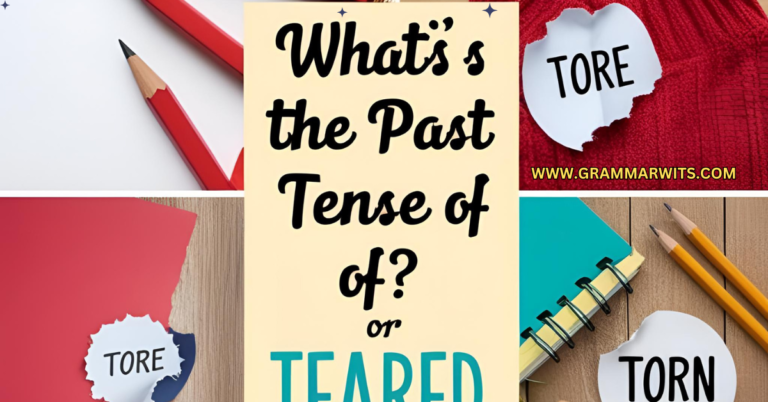 What’s the Past Tense of Tear? Is it Tore, Teared or Torn?