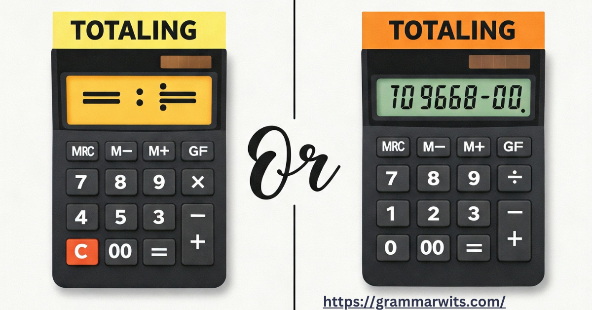 Totalling or Totaling Which Spelling to Use?