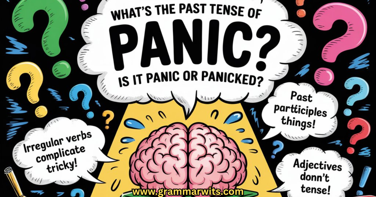 What is the Past Tense of Panic? Is it Panic or Panicked?