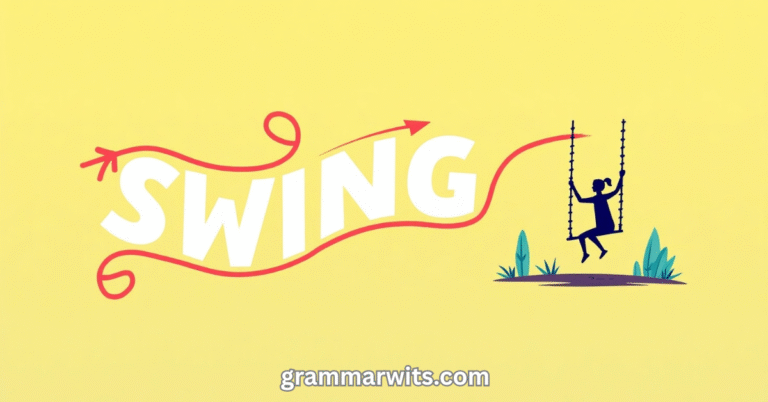 What is the past tense of swing? Is it swing, swang or swung?