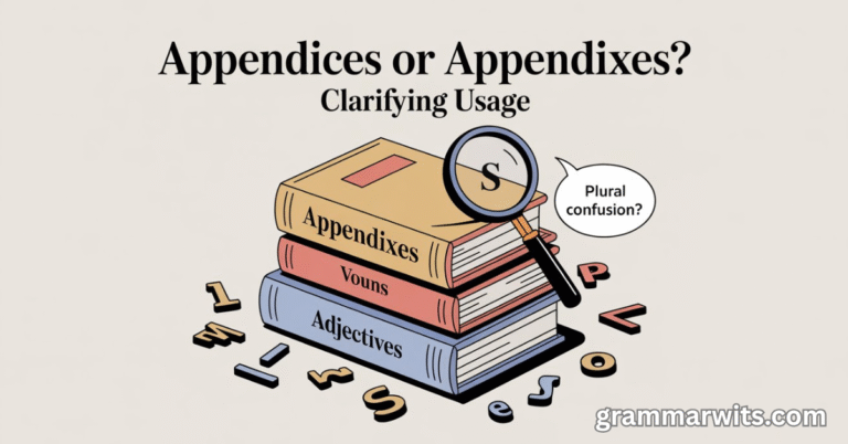 Appendices or Appendixes? Clarifying Usage