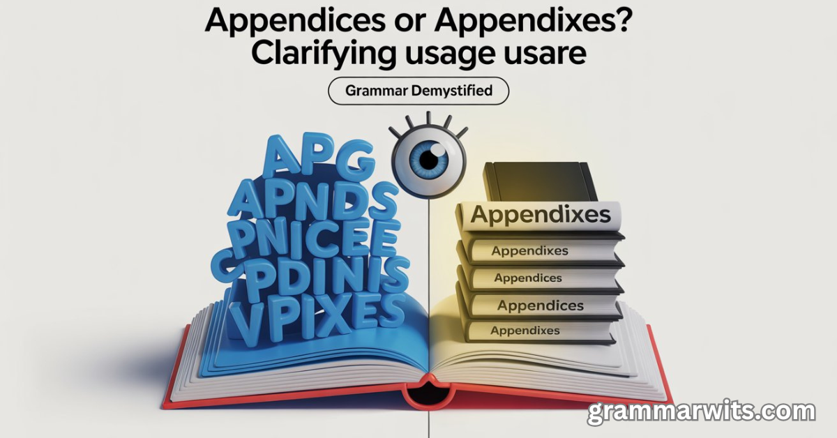 Appendices or Appendixes? Clarifying Usage
