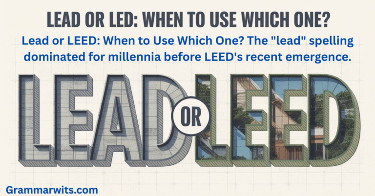 Lead or LEED: When to Use Which One?